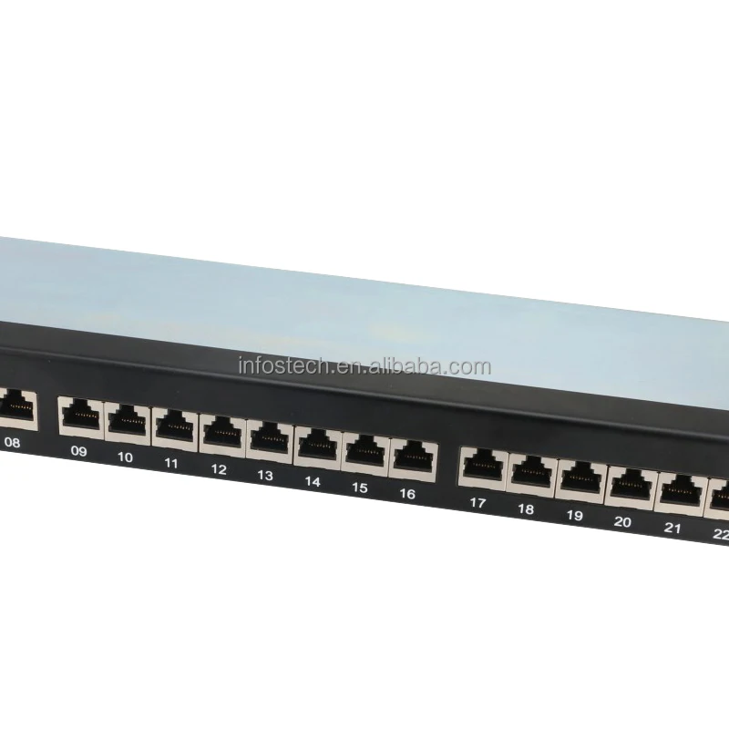 Renbao Cat6a 19 Inch 0.5u Stp 24 Port Organizer Cable Management ...