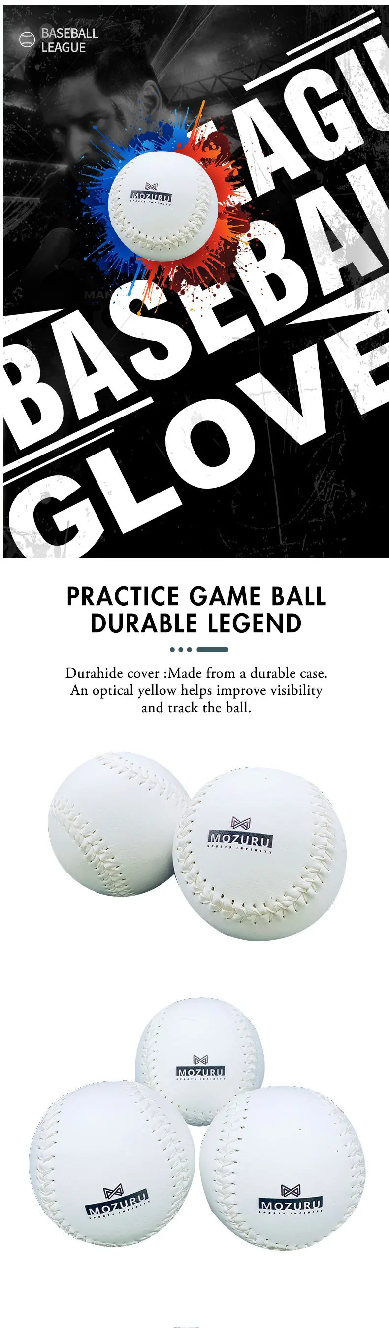 Custom Logo Official Weight Softball Universal Handmade Softball With ...