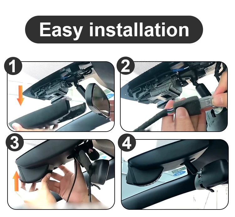 Wifi 4k Car Dvr Video Dash Camera Front And Back Dashcam For Toyota ...