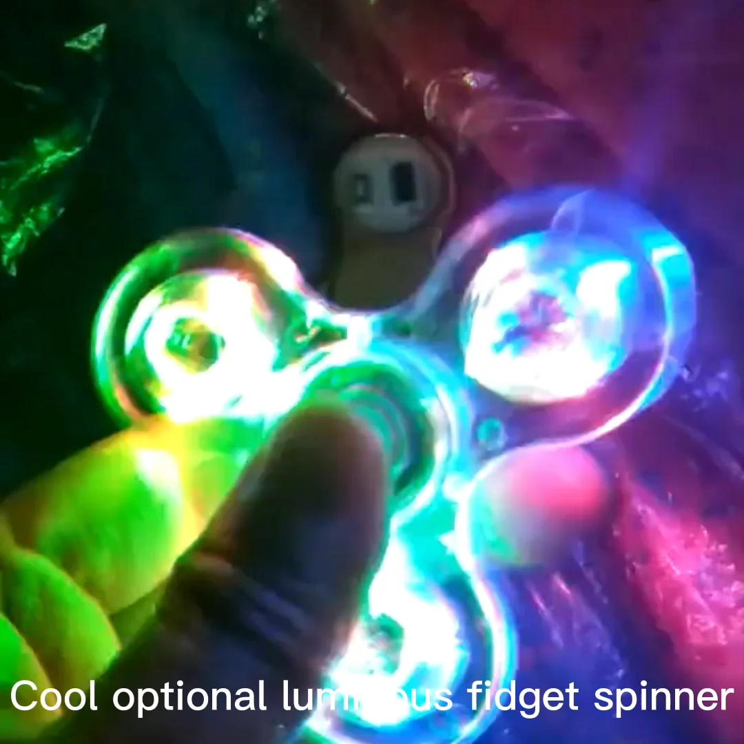 Yiwu Aullan Kids Sensory Toys Transparent Fidget Spinners Led Lighting ...