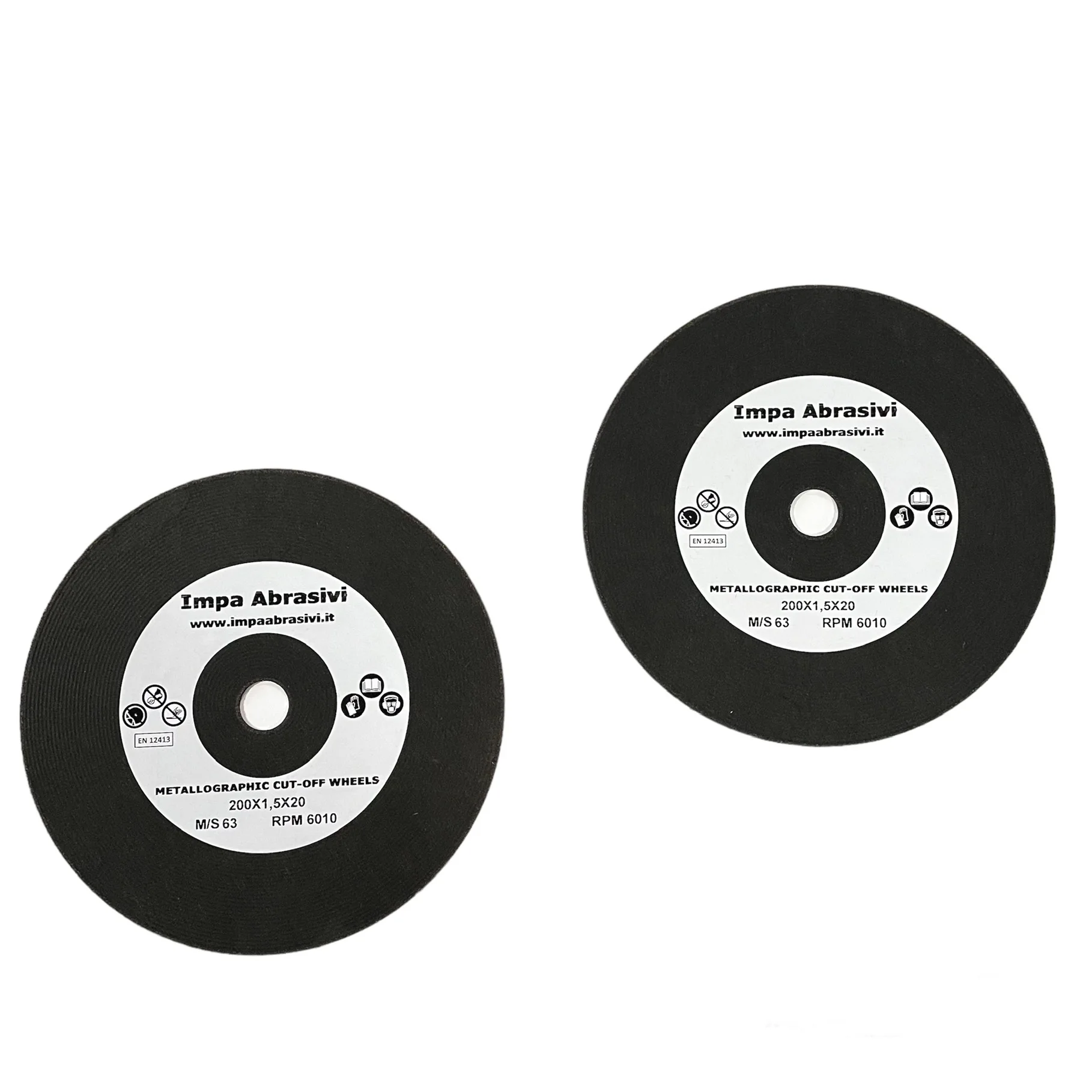 200mm X1.5mm Metallographic Resin Bonded Abrasive Cutting Discs For Cut ...