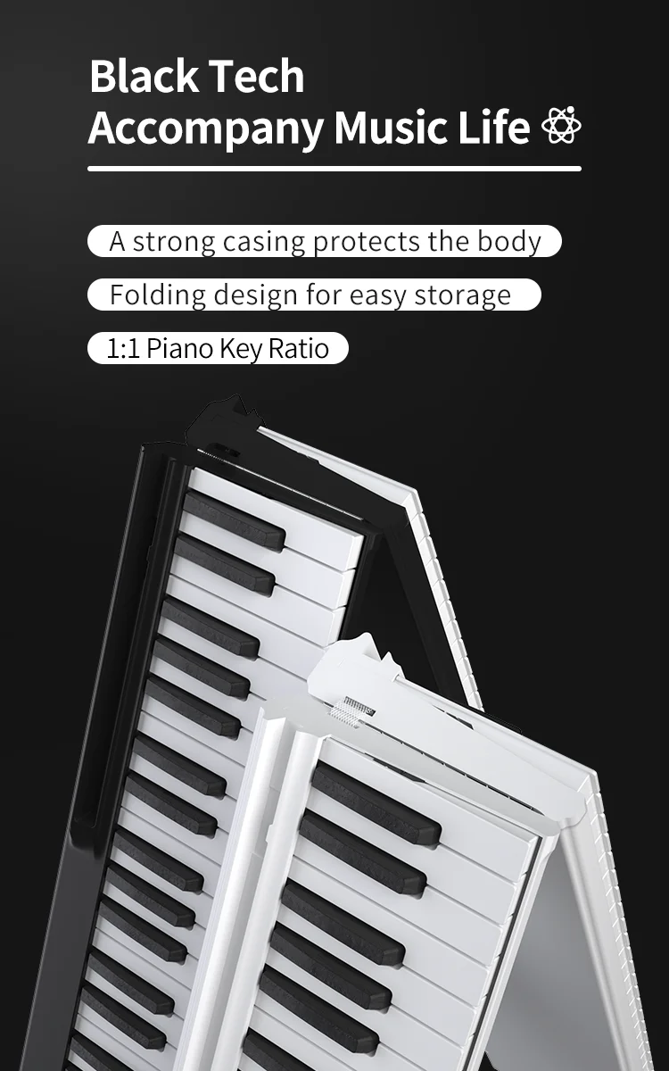 Bora Folding Light Weight Piano Electric Musical Instruments Digital ...