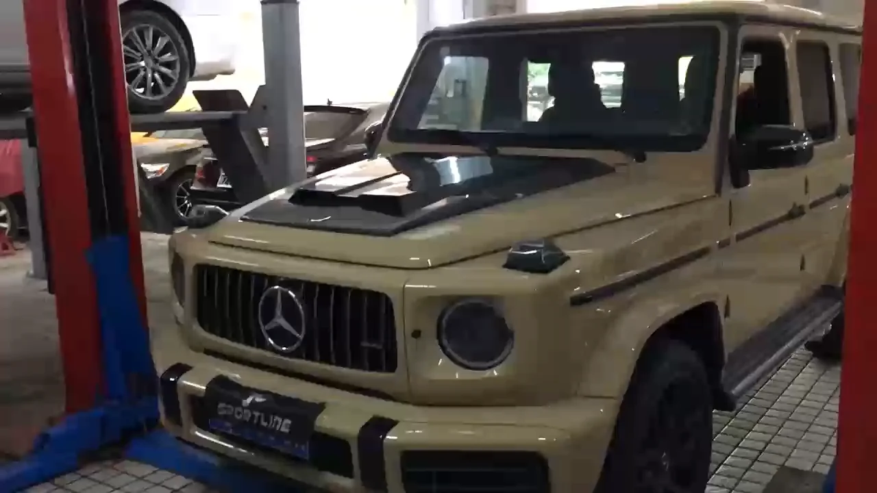 W464 G63 Car Bonnet Carbon Fiber Hood Vents For Mercedes Benz G500 G550 ...