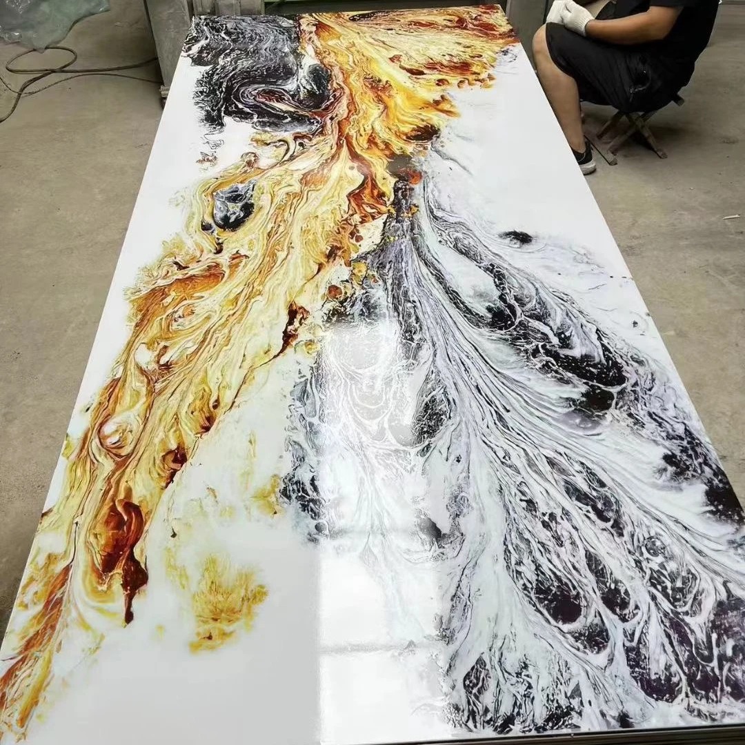 PVC UV Marble Sheet 3D Printed Wall Decorative Panel Waterproof PVC ...