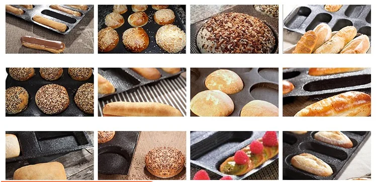 12 Cavity Silform Baguette Baking Pan, French Bread Silicone Perforated ...