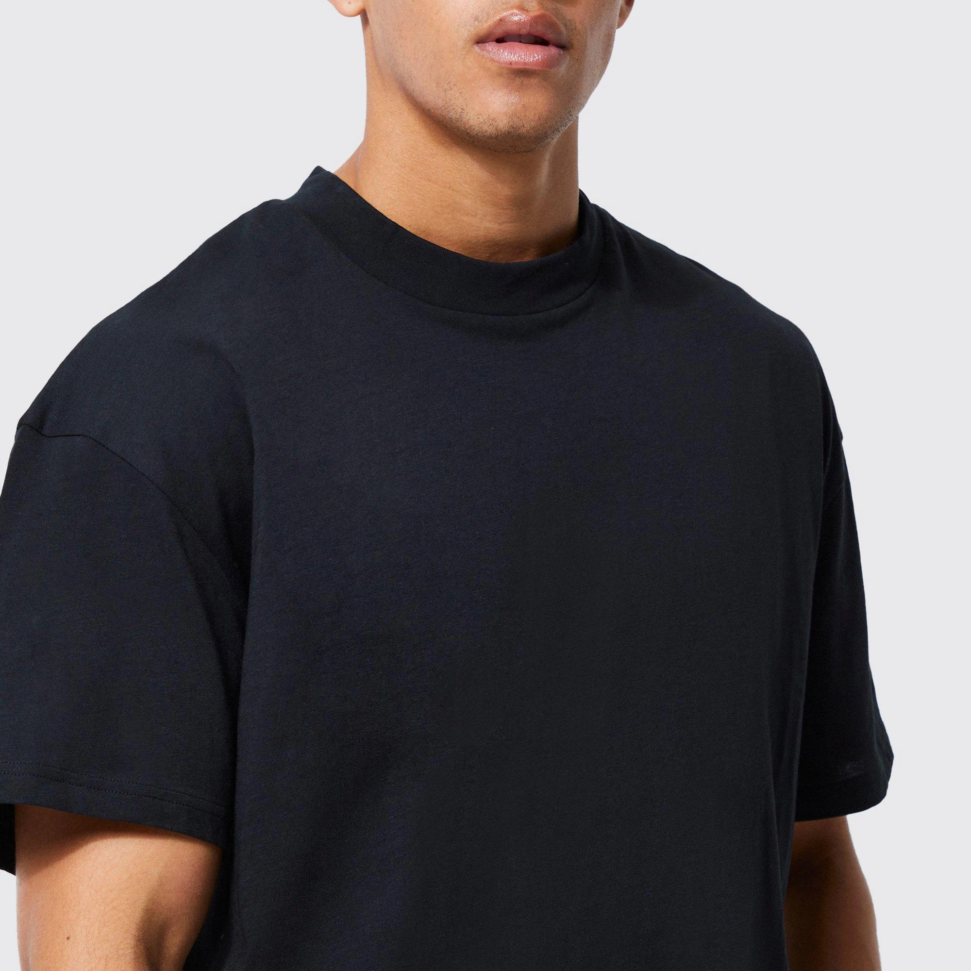 Custom Heavyweight T-shirt Black Overs Man Gym Polyester Essentials ...