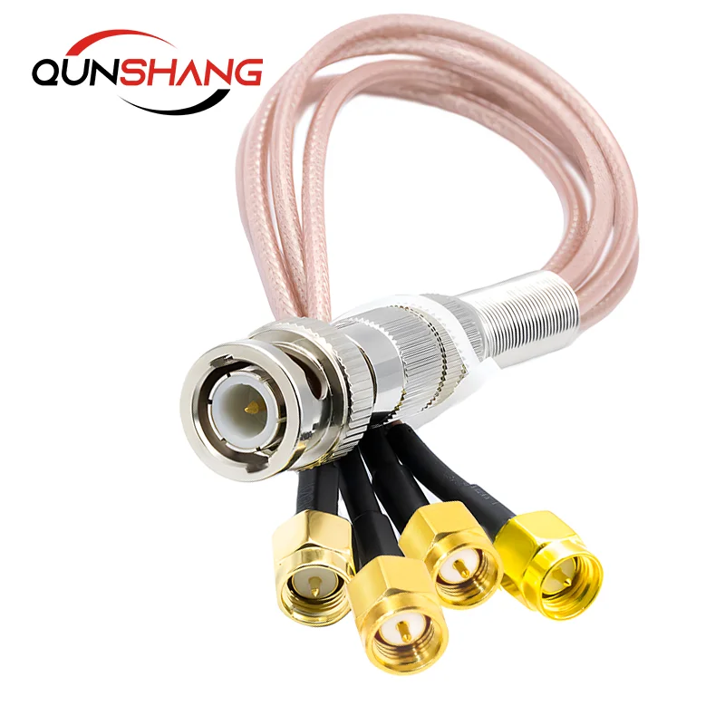 BNC male head to SMA male head 1/2/3/4 oscilloscope signal adapter ...