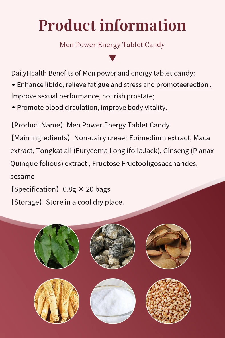 Maca Capsules for Men's Energy & Libido Enhancement Tablets OEM