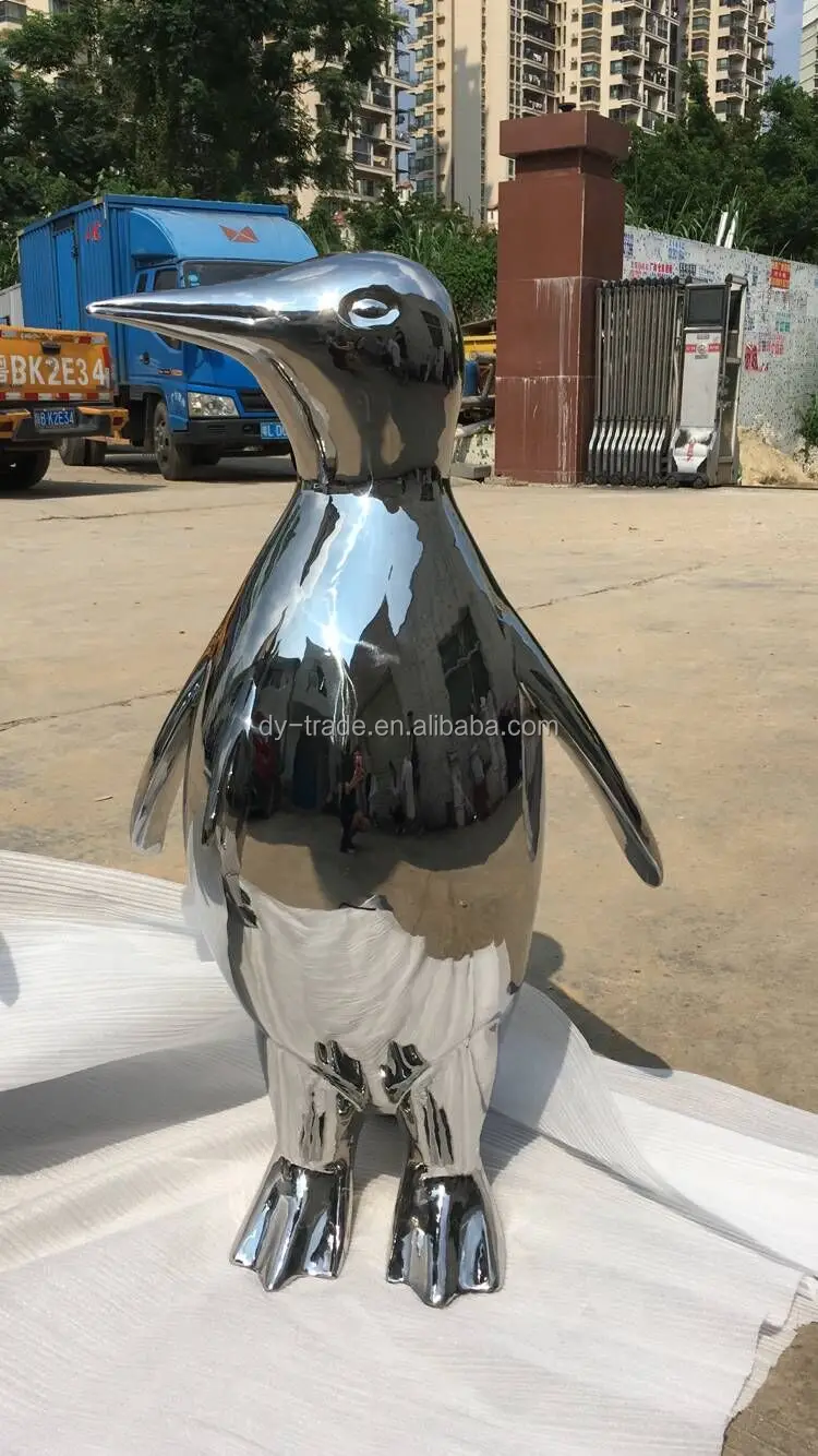 Stainless Steel Penguin Art Statues - Durable & Stylish