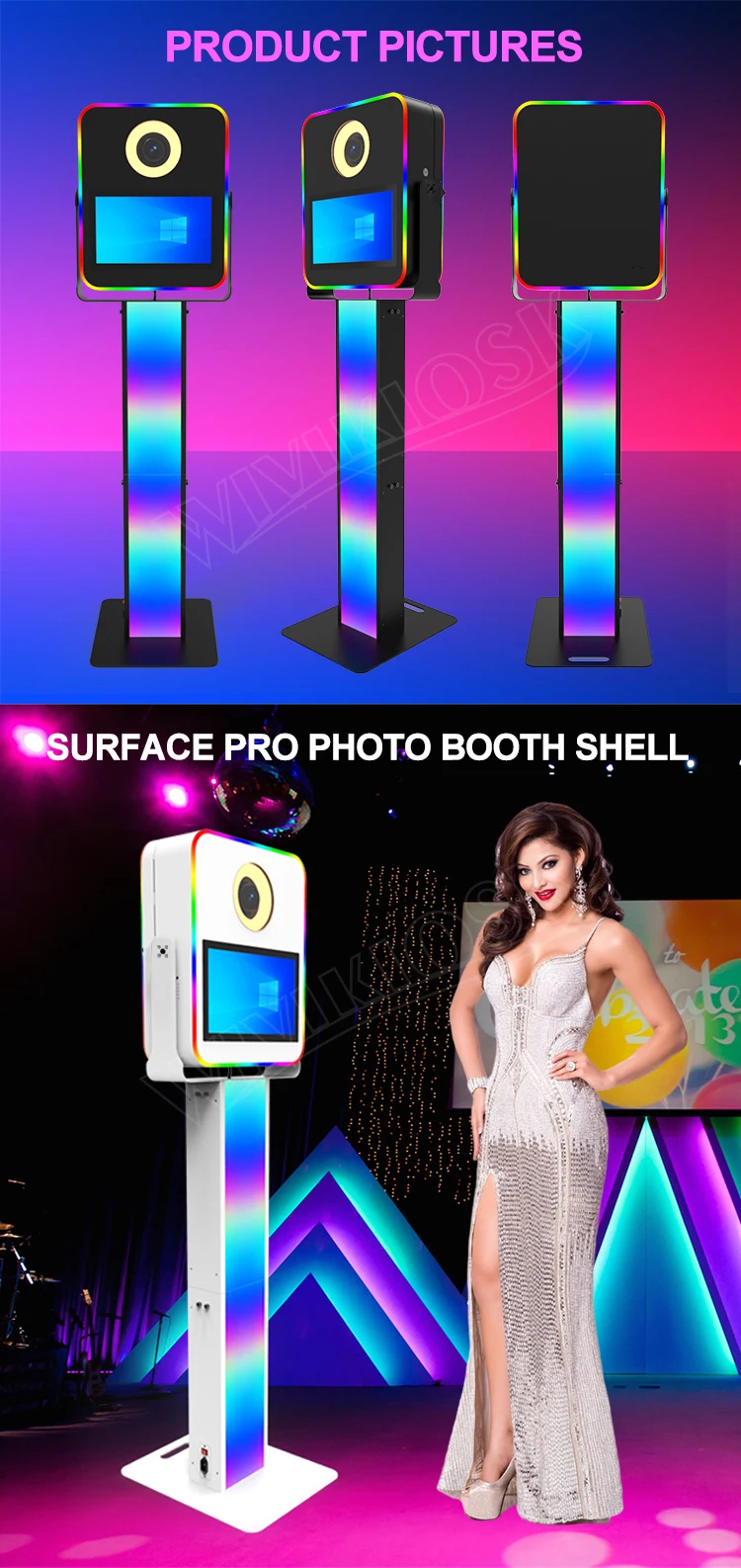 High Quality Selfie Station Photo Booth Kiosk Machine DSLR