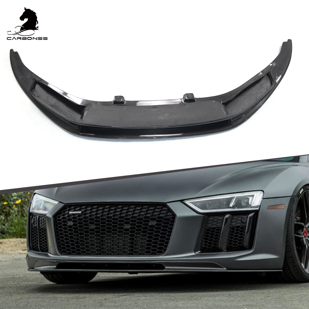 V Type Carbon Fiber Front Bumper Lip Performance Car Accessories for ...