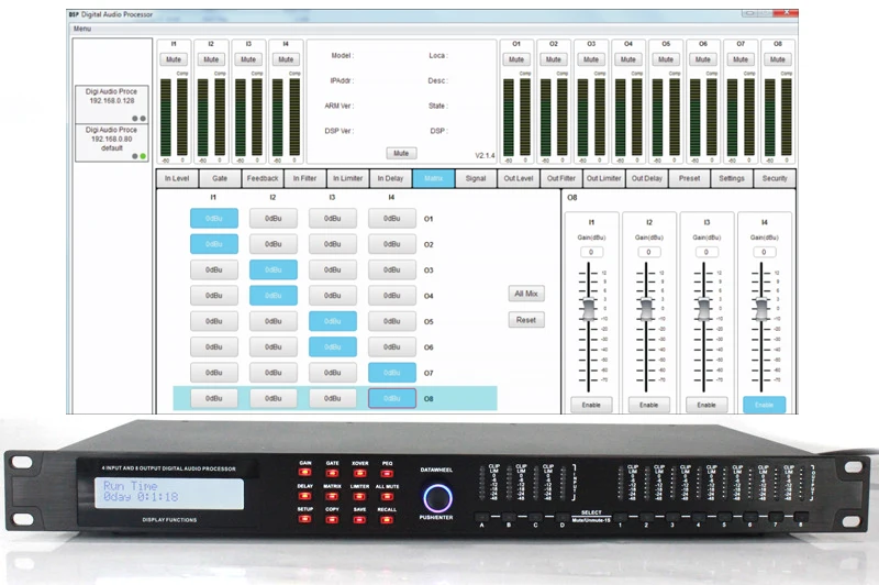 Digital Audio Processor 4 Input 8 Output Ad48 Professional Sound System Karaoke Processor - Buy ...