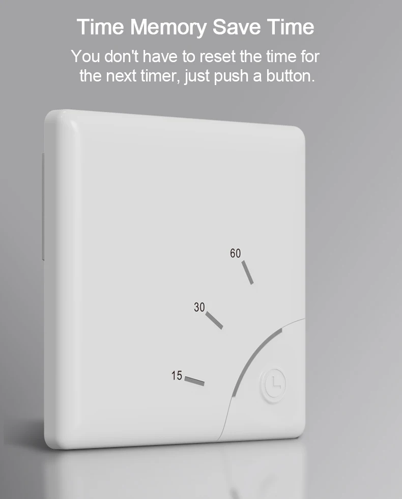 800W Wall Plate Time Switch with 6-Hour Countdown Ground Wire Required ...