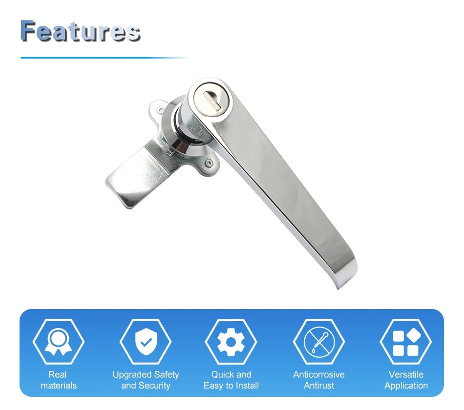 BS304 Keyed Hidden Rotary Lock Cylinders Panel Handle Lock for ...