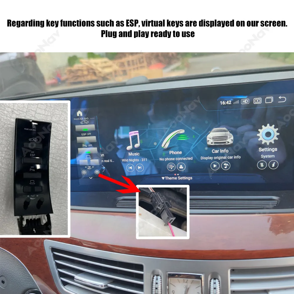 256GB Android Car Radio for Mercedes BENZ S Class W221