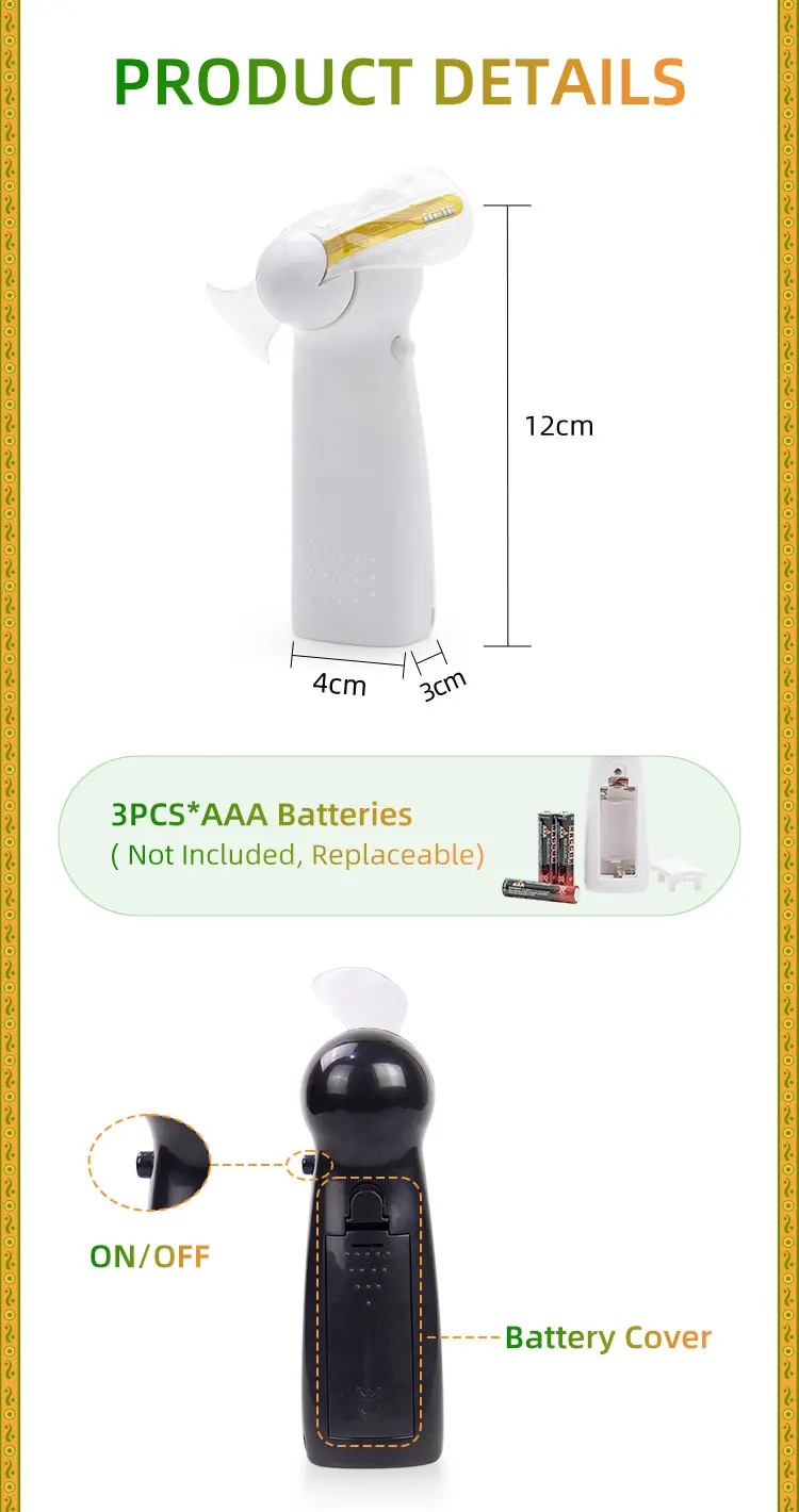 Luminous Portable LED Fan - Programmable Texts & Promotions