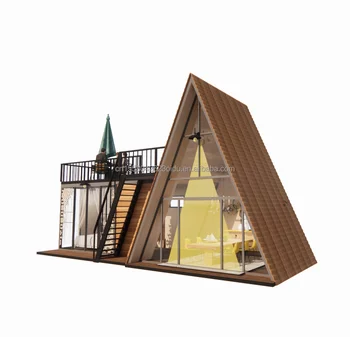 Luxury Modern Design Triangular House Modular Steel Structure Wooden ...