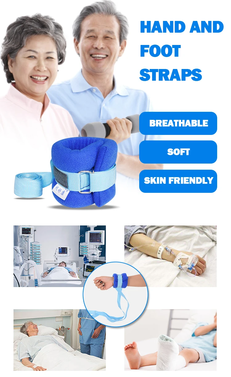 Bed Patient Limb Holder Compressed Band Wrist Restraint Straps For ...