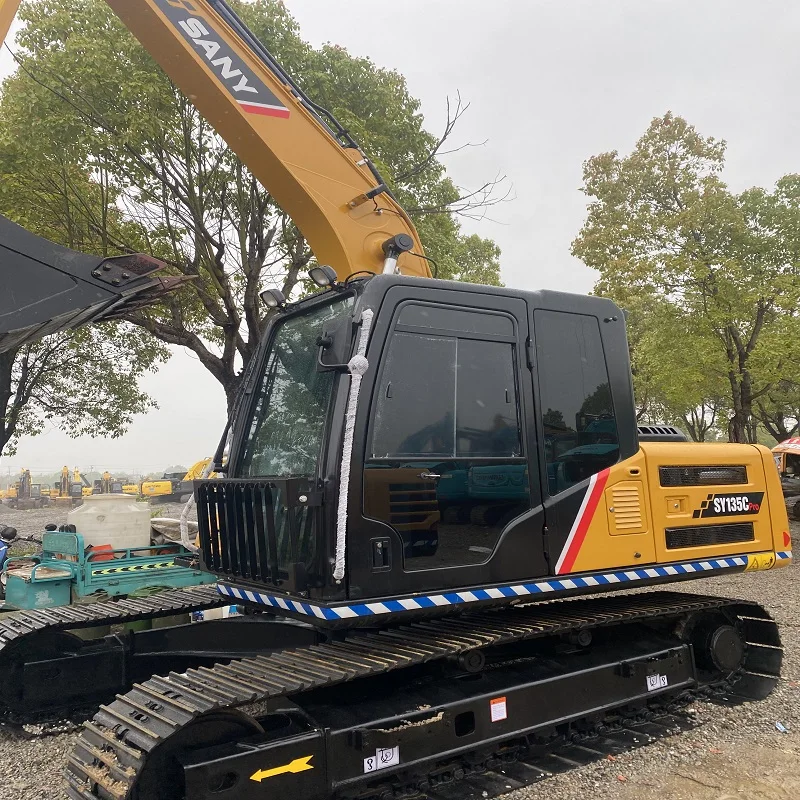 used sany 135C excavator China original 13.5ton second hand crawler ...
