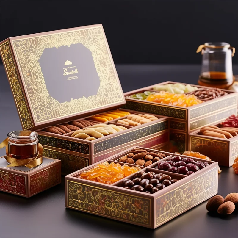 2024 New Style Wood Luxury Baklava Dates Chocolate Packing Packaging ...
