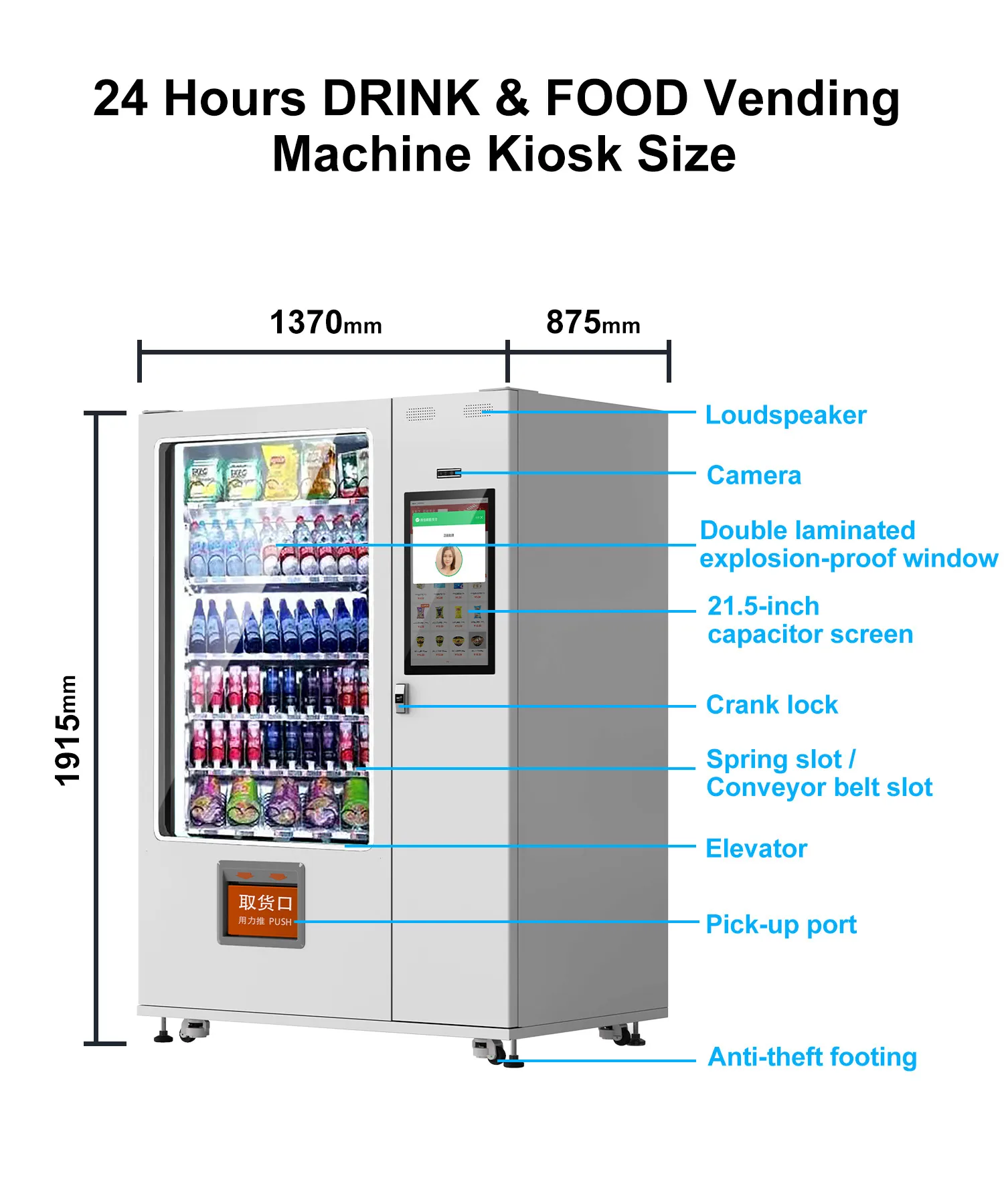 Custom Pringles Vending Machine - Outdoor & Milk Tea