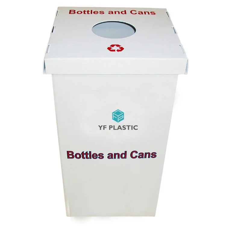 Durable Corrugated Plastic Recycle Pink Dustbin Custom Recycling Bins ...