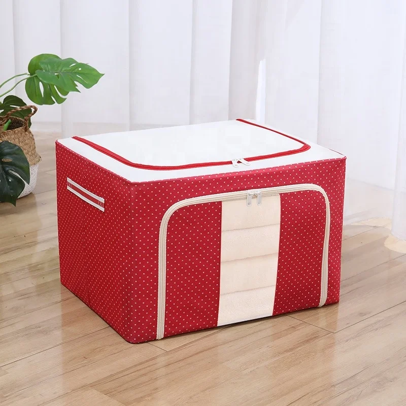 Large Capacity Foldable Quilt Storage Bag Thickened Fabric Square ...