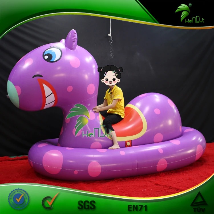 Hongyi Custom Inflatable Purple Horse Ride on Jumping Toy
