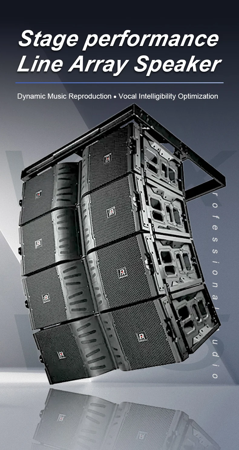 Dual 15" 3-Way Passive Line Array Speakers Professional Audio System ...
