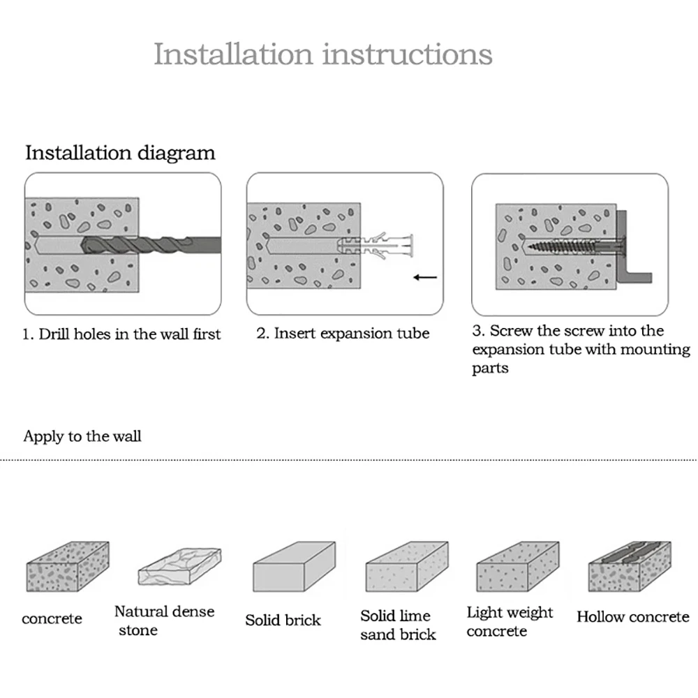 12cm Sanitary Ware Fixing Set Wall Mount Bathroom Wash Basin Fixing ...