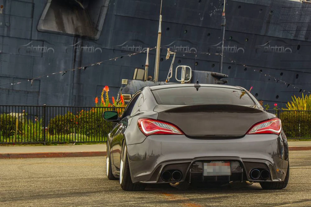 HC Style Carbon Fiber Rear Trunk Ducktail Spoiler for Hyundai Genesis ...