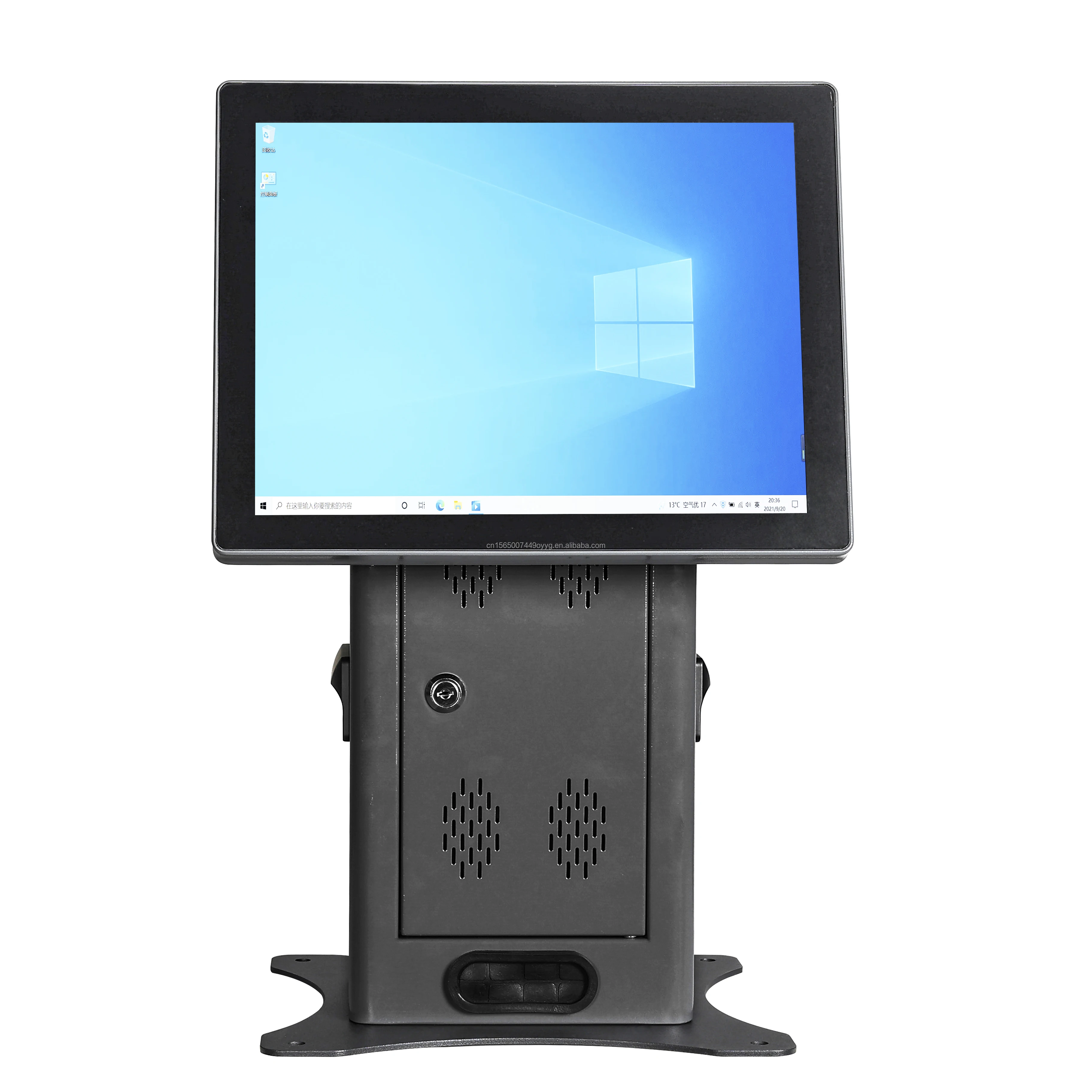 Desktop 15 Inch Interactive Display Dual Touch Screen Mini Self Service ...