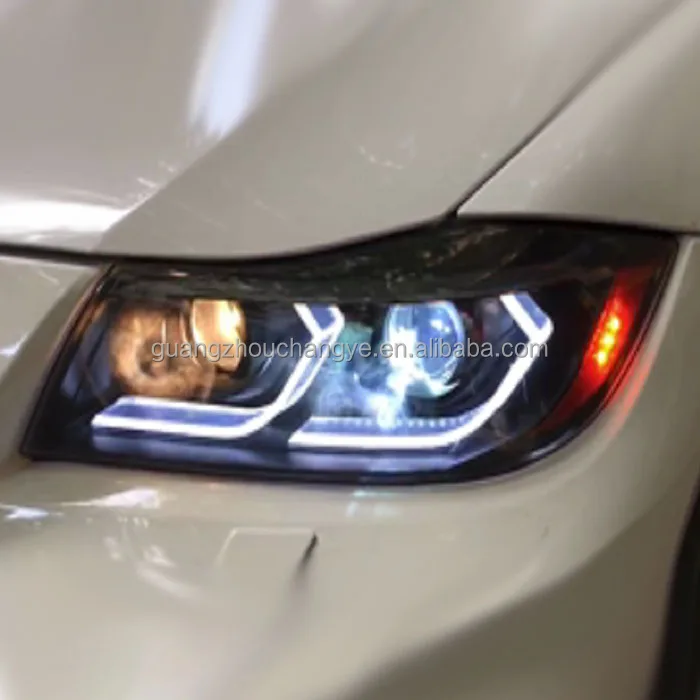 For E90 Headlights 2005-2008 320i 318i 323i 325i Headlight Drl Hid Head ...