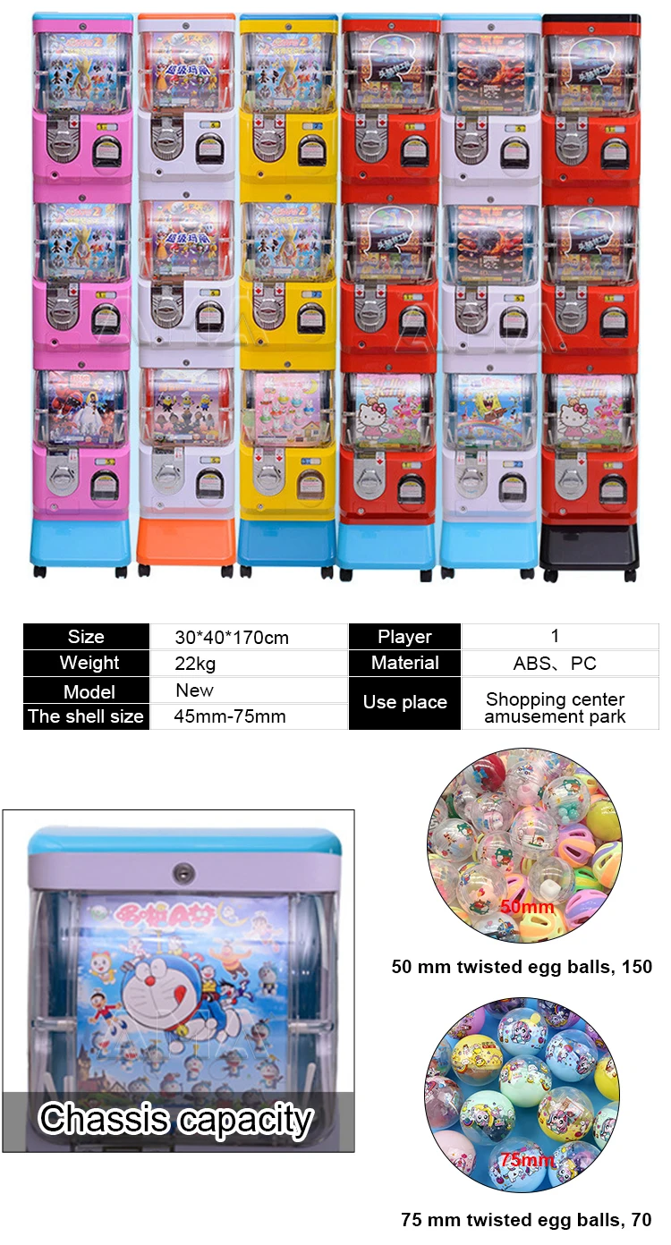 AMA Electrical Coin-Operated Gacha Vending Machine Cheap Capsule Toy ...