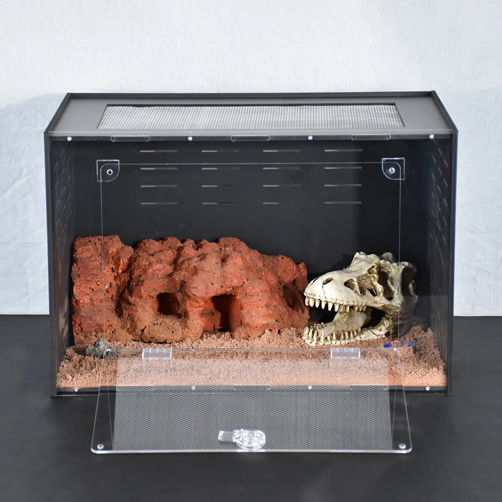 18x12x12 Inch Flat Terrestrial Reptile Breeding Tank Cage Terrarium ...