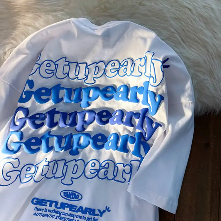 Puff Print T Shirt - 100% Cotton Unisex Fashion Brand