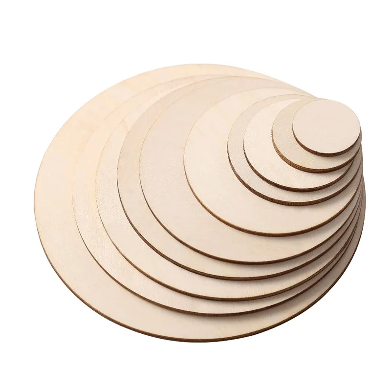 Custom Blanks Sublimation Laser Cutting Wood Ships Unfinished Round ...