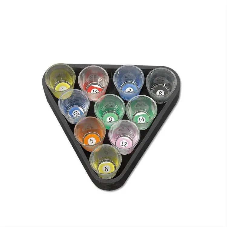 10 Cups Drinking Game Set Including Plastic Shot Glass Tray Ball Bottom ...