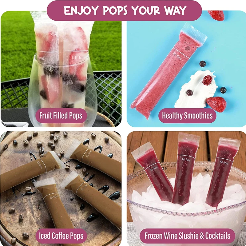 Jijid Transparent Plastic Frozen Ice Cream Pop Recycled Biodegradable ...