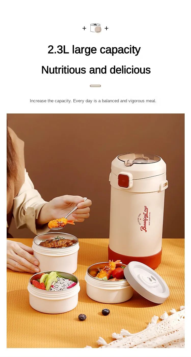 Stainless Steel Portable Bento Lunch Box Set for Adults & Kids