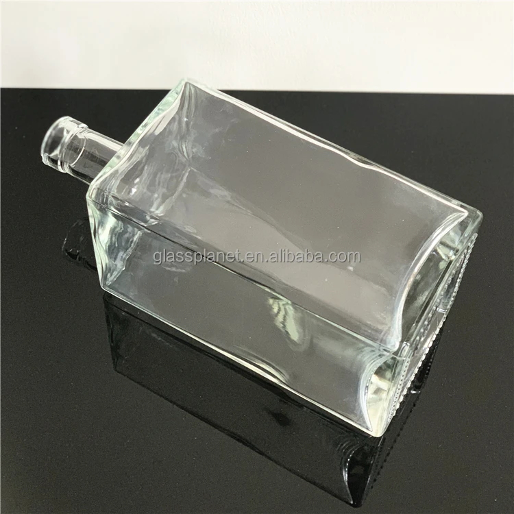1750ml Stockholm Square Glass Bottle,Bourbon Scotch Whiskey Vodka Tequila Rectangular Glass ...