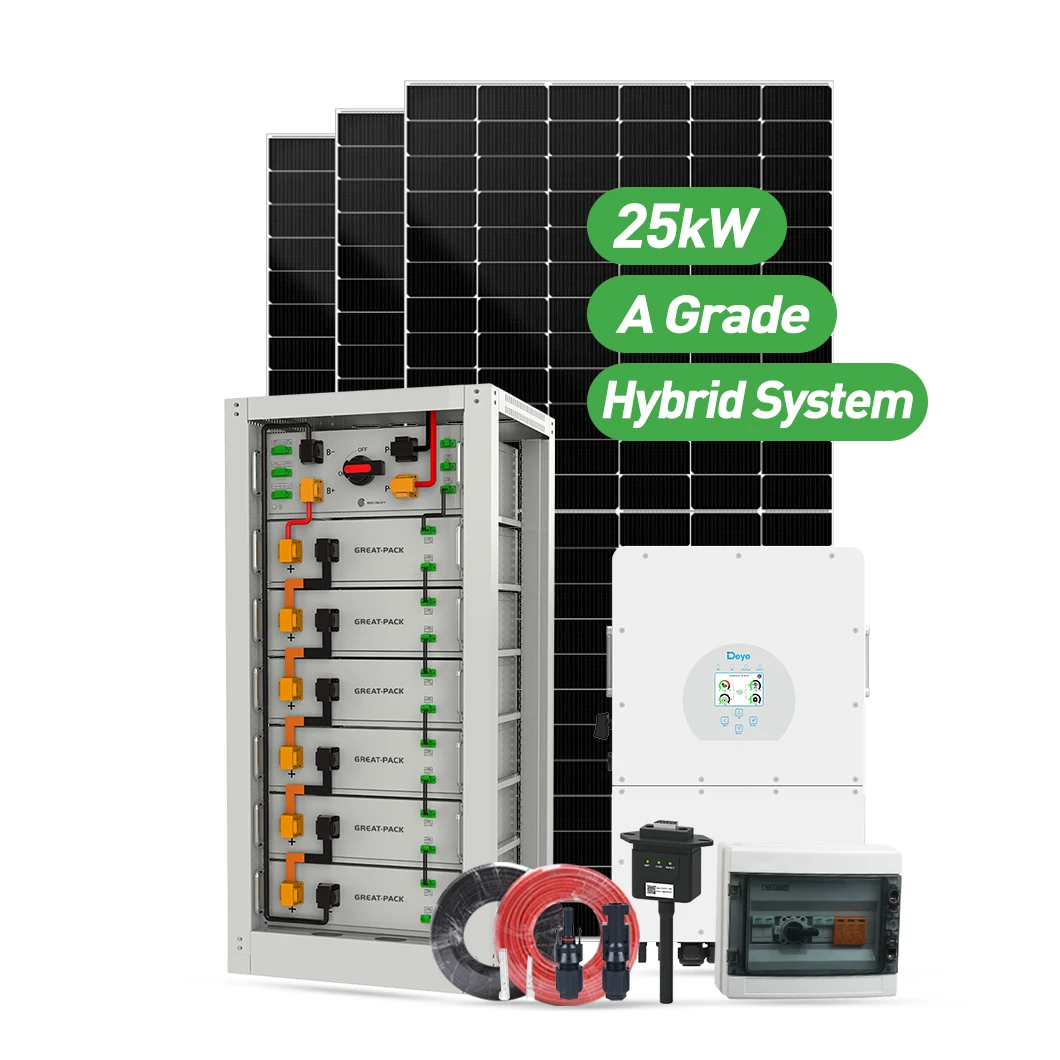 Whole Set Deye HV System Hybrid 3000w Solar System 15kw House Solar ...