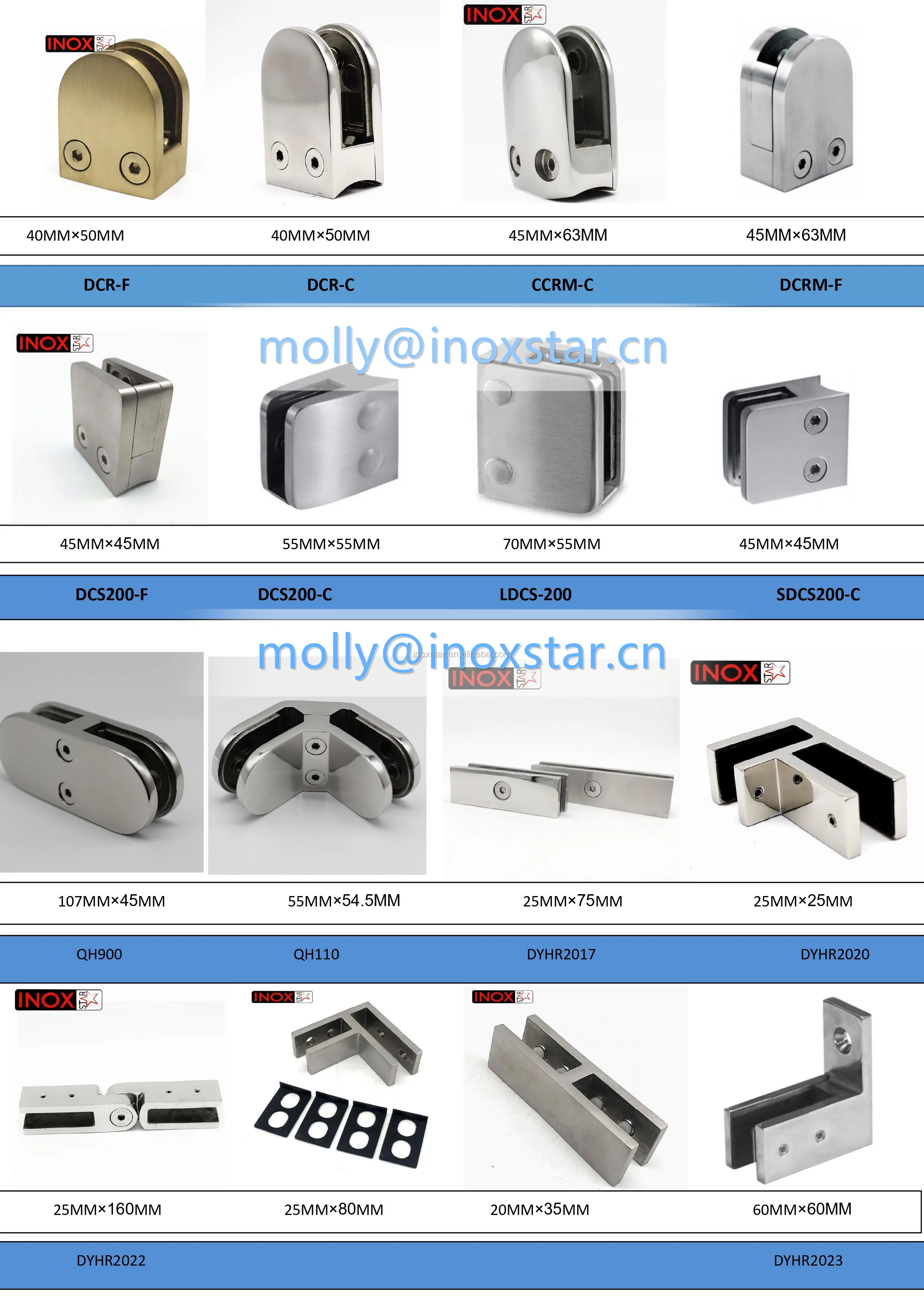 Glass Railing Balustrade Glass Connection 180 Degree Square Stainless ...