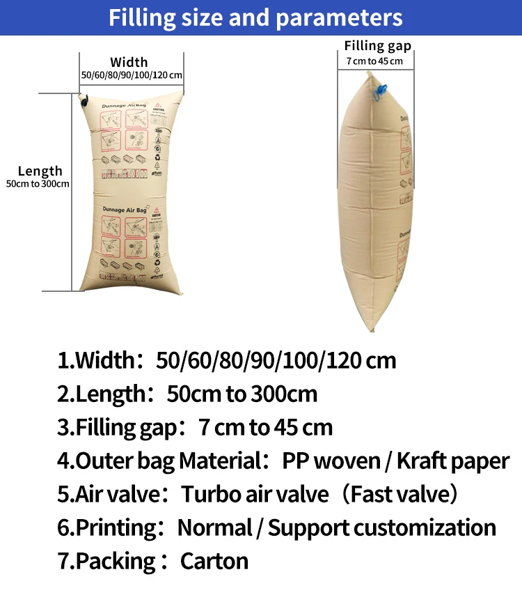 Dreammao Exported Container Iso 9001 Safe Cargo Dunnage Air Column Bags ...