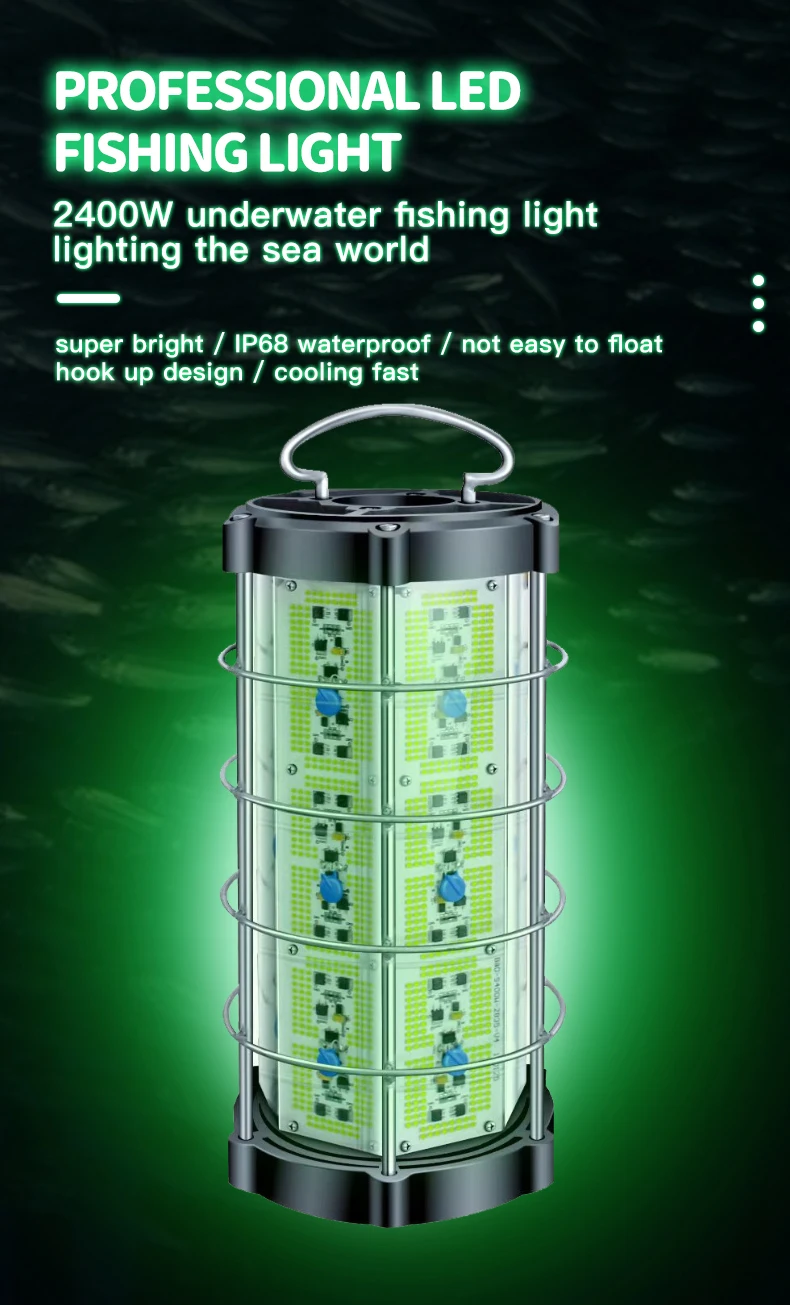 Factory Attracting 4000 Watt Night Fish Green Color Underwater Led 3000 ...