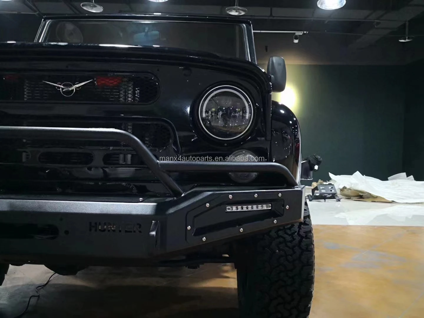 Manx4 4wd Bull Bar Nudge Bar Steel Front Bumper For Uaz Hunter - Buy ...