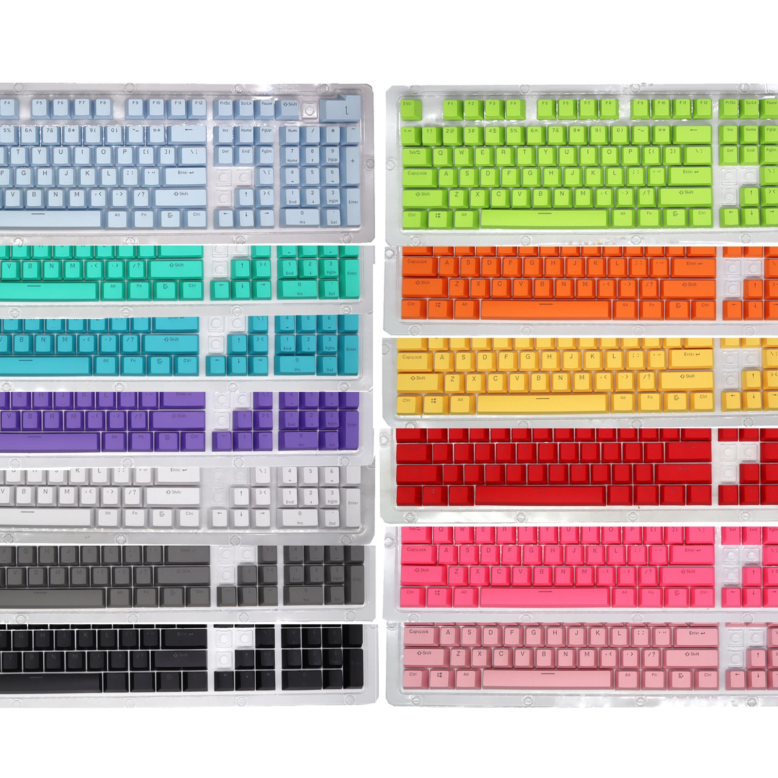 Aflion Custom Colorful Double Shot ABS Keycaps for Mechanical Keyboard