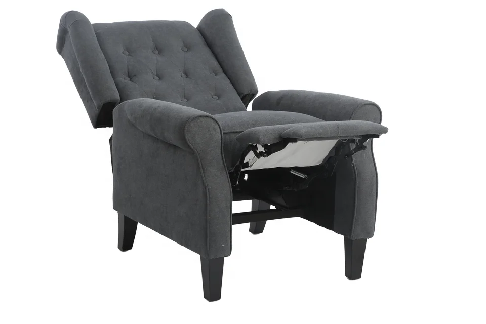 Modern SX-81376 One-Seat Metal and Wooden Frame Recliner Extendable ...