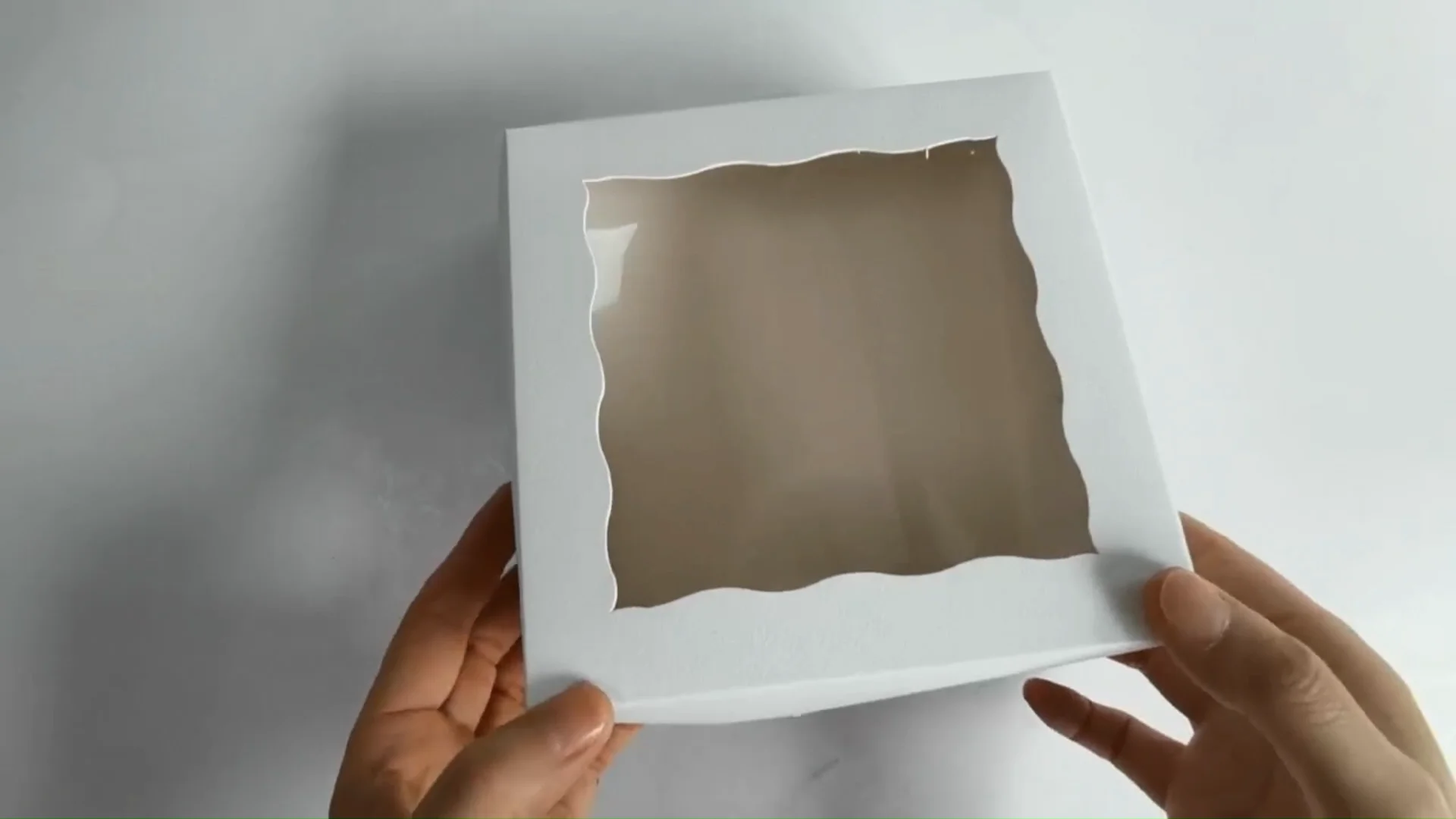 Mika Box Kue Roll 350g Cake White Paper Box With Clear Window Caixas ...