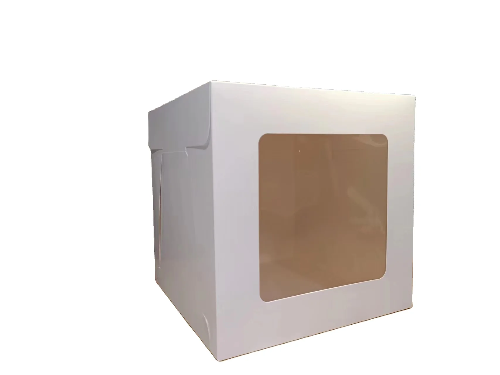 White Paper Bakery Box - Customizable 10x10x5 Cake Packaging
